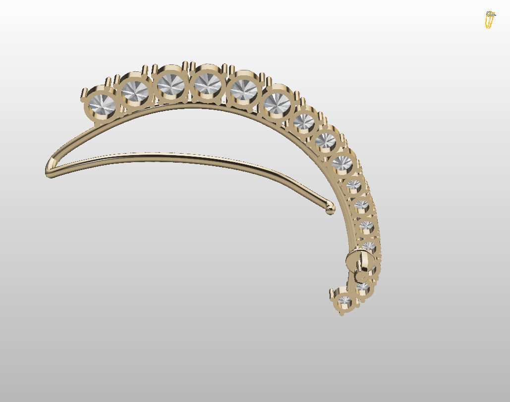 Ear Cuff Earrings 3D model 3D printable | CGTrader
