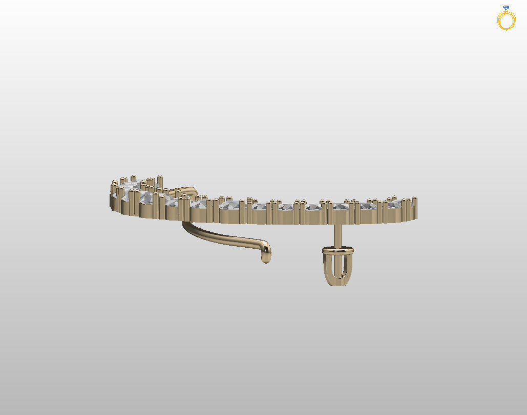 Ear Cuff Earrings 3D model 3D printable | CGTrader