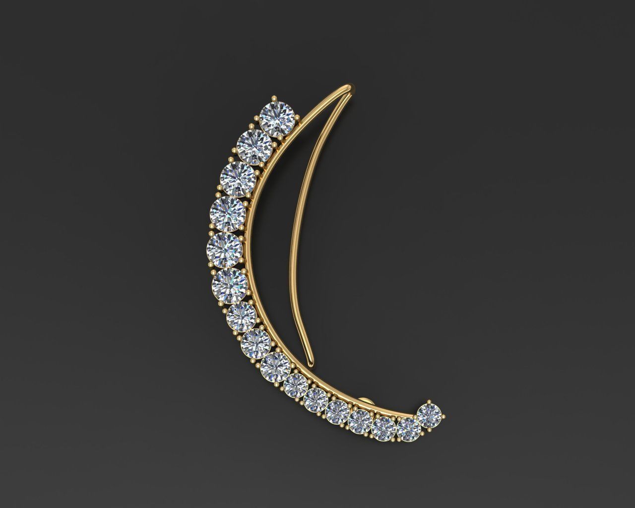 Ear Cuff Earrings 3D model 3D printable | CGTrader