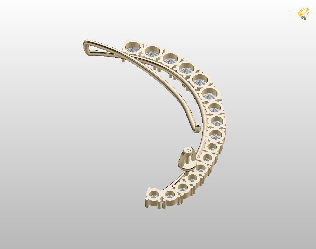 Ear Cuff Earrings 3D model 3D printable | CGTrader