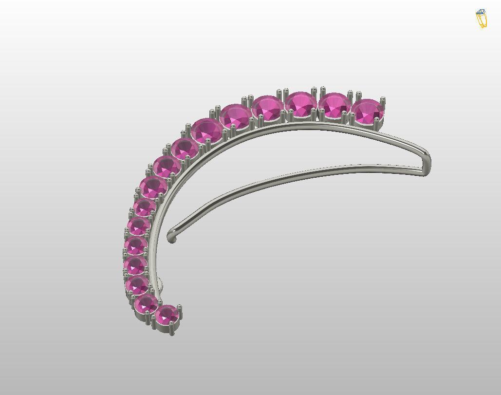 Ear Cuff Earrings 3D model 3D printable | CGTrader