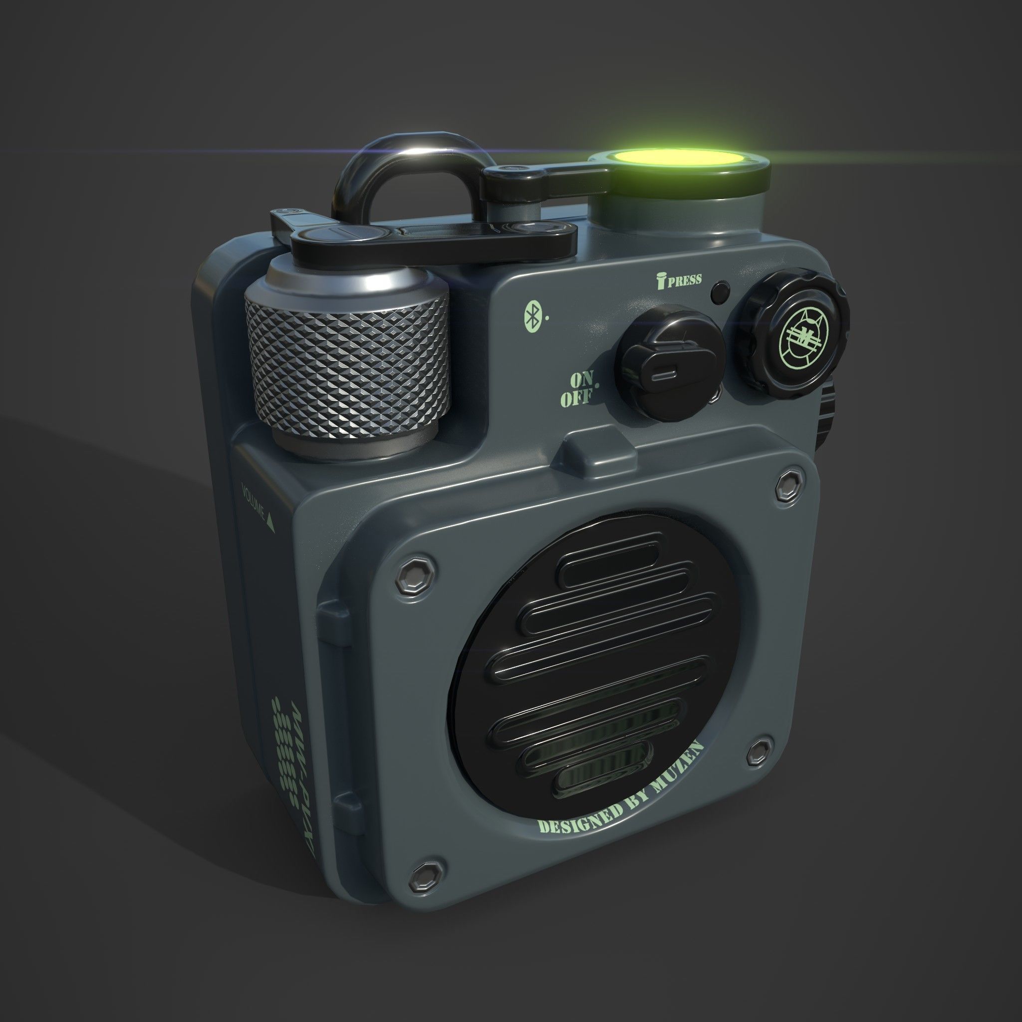 3D model Muzen Wild Mini Rugged Outdoor Speaker VR / AR / low-poly ...