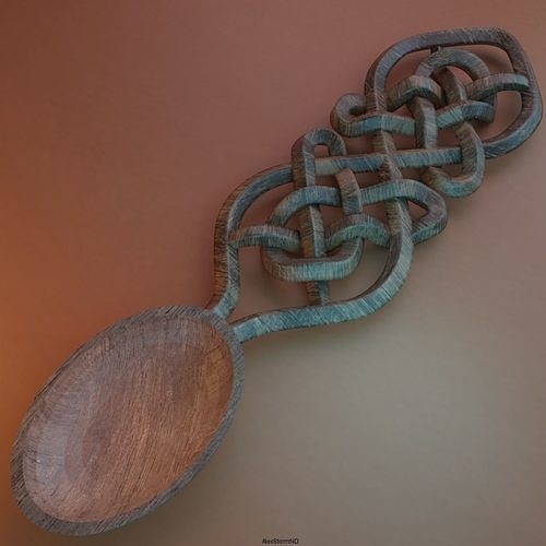 Patterned spoon 3D model 3D printable | CGTrader