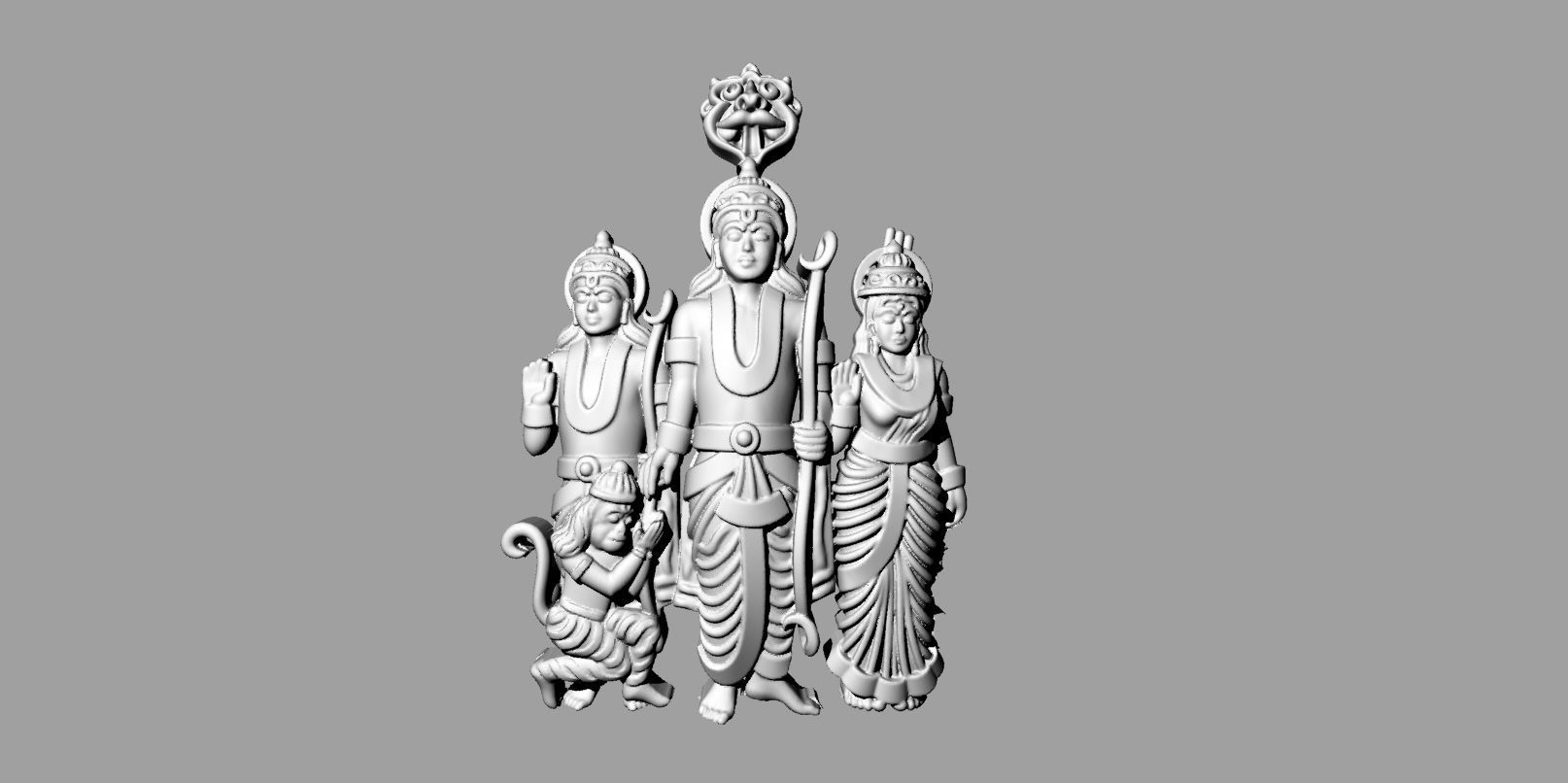Ram parivar free 3D model 3D printable | CGTrader