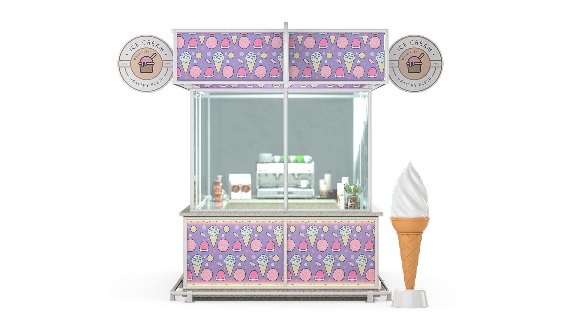 Ice Cream Shop 3D model | CGTrader