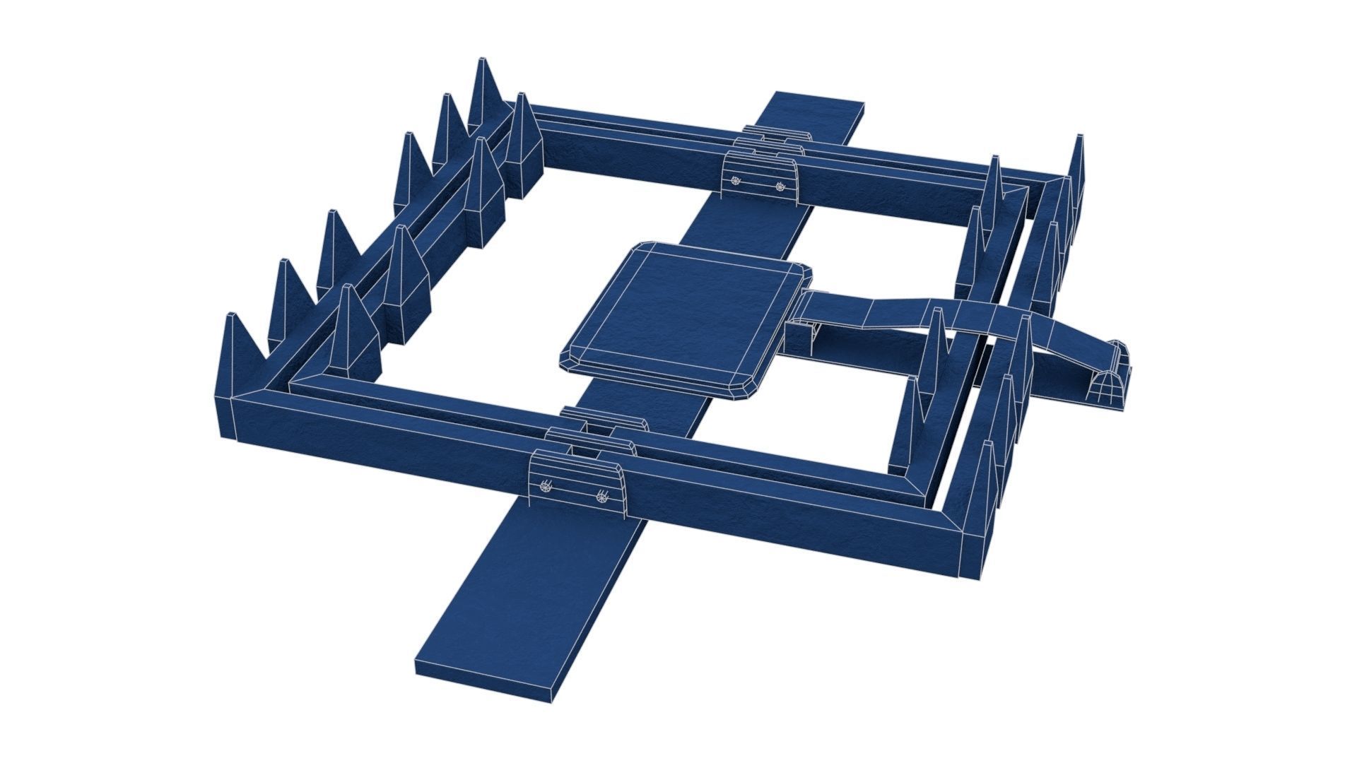 3D model Rusty Metal Trap VR / AR / low-poly | CGTrader