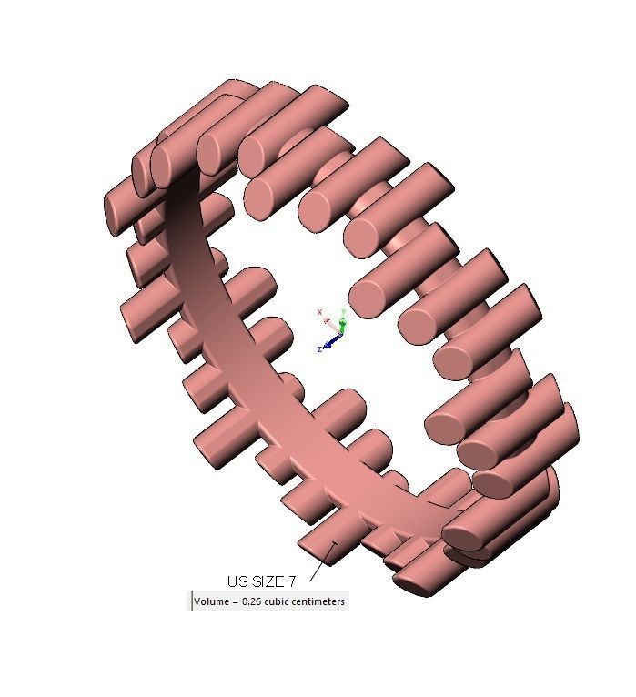 Modern gold wire pattern fashion band US size 6 7 8 3D model 3D ...