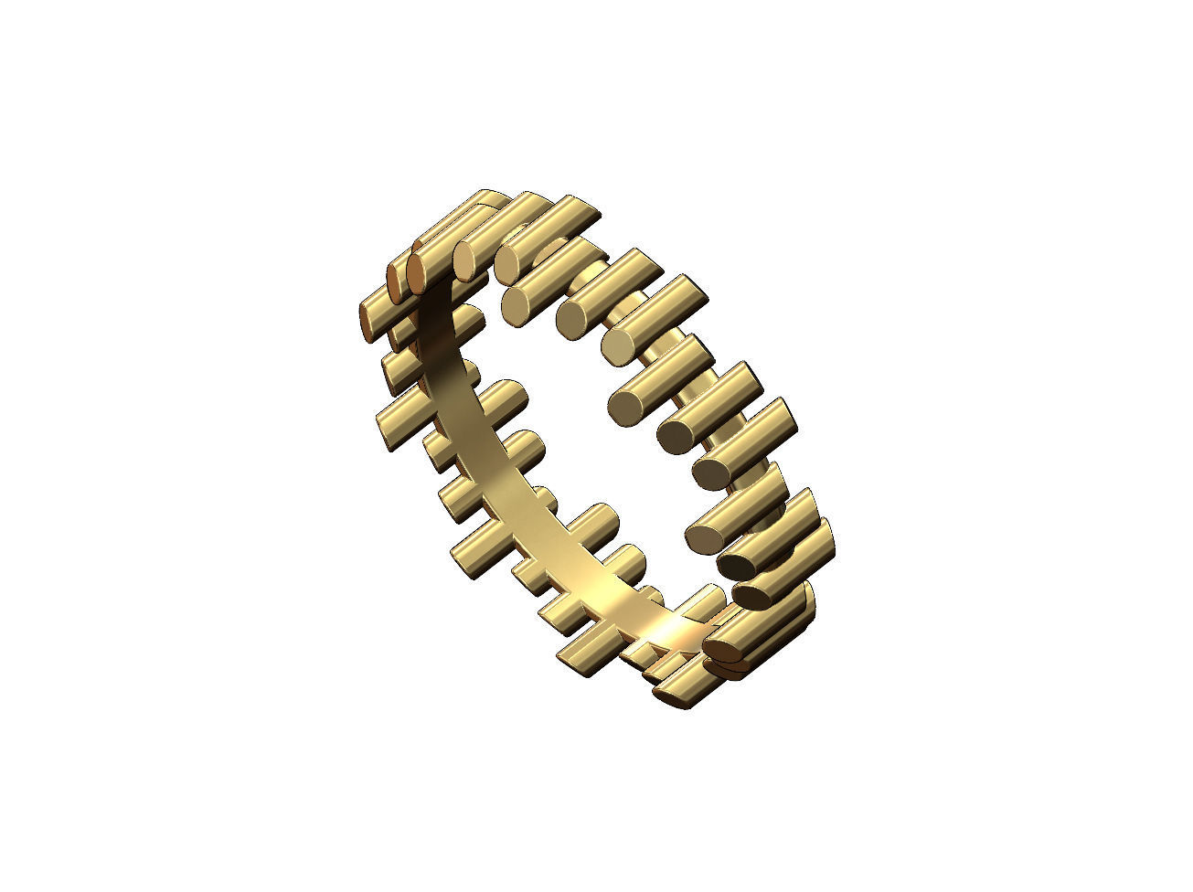 Modern gold wire pattern fashion band US size 6 7 8 3D model 3D ...