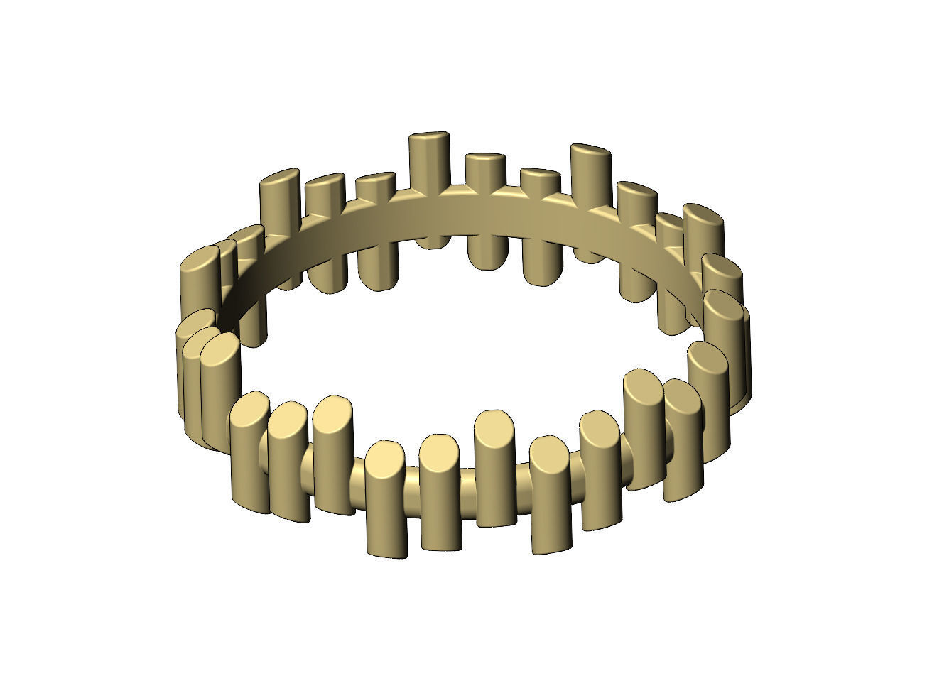 Modern gold wire pattern fashion band US size 6 7 8 3D model 3D ...