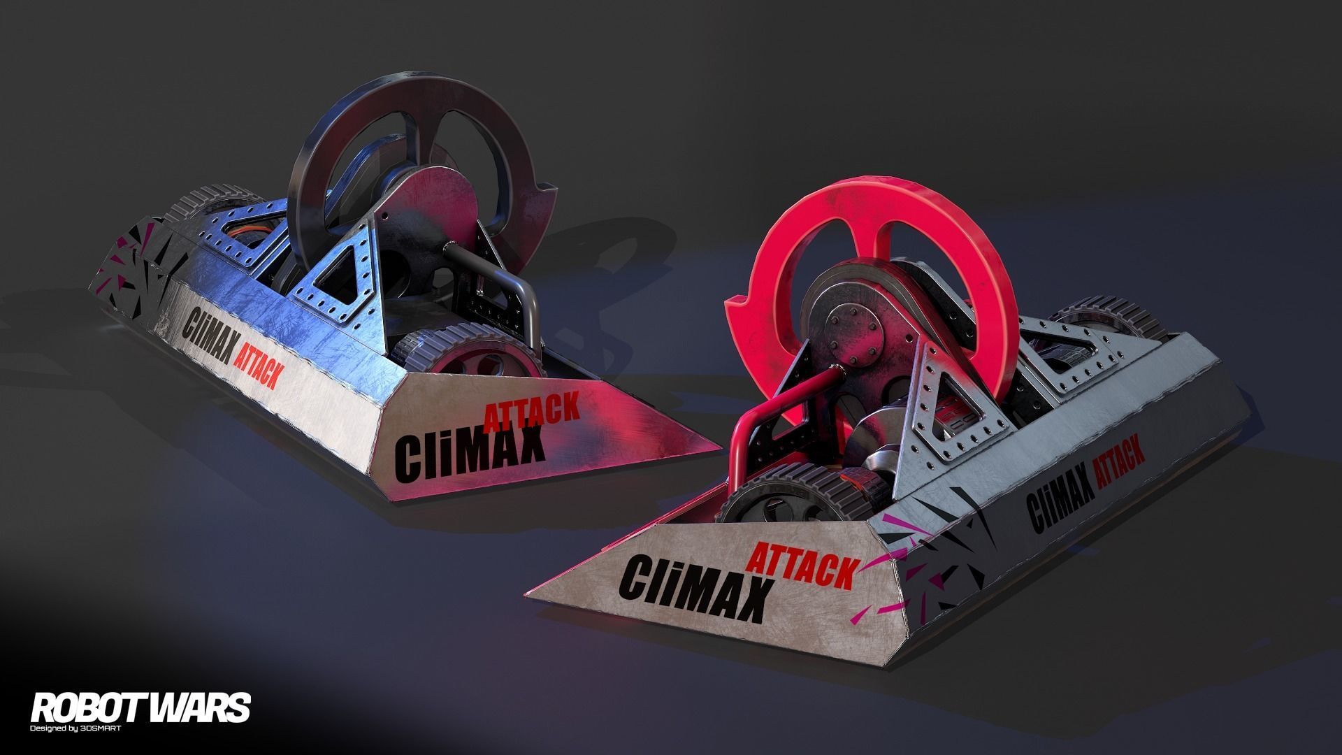 3D model Robot Wars Aftershock GameReady Asset VR / AR / low-poly ...