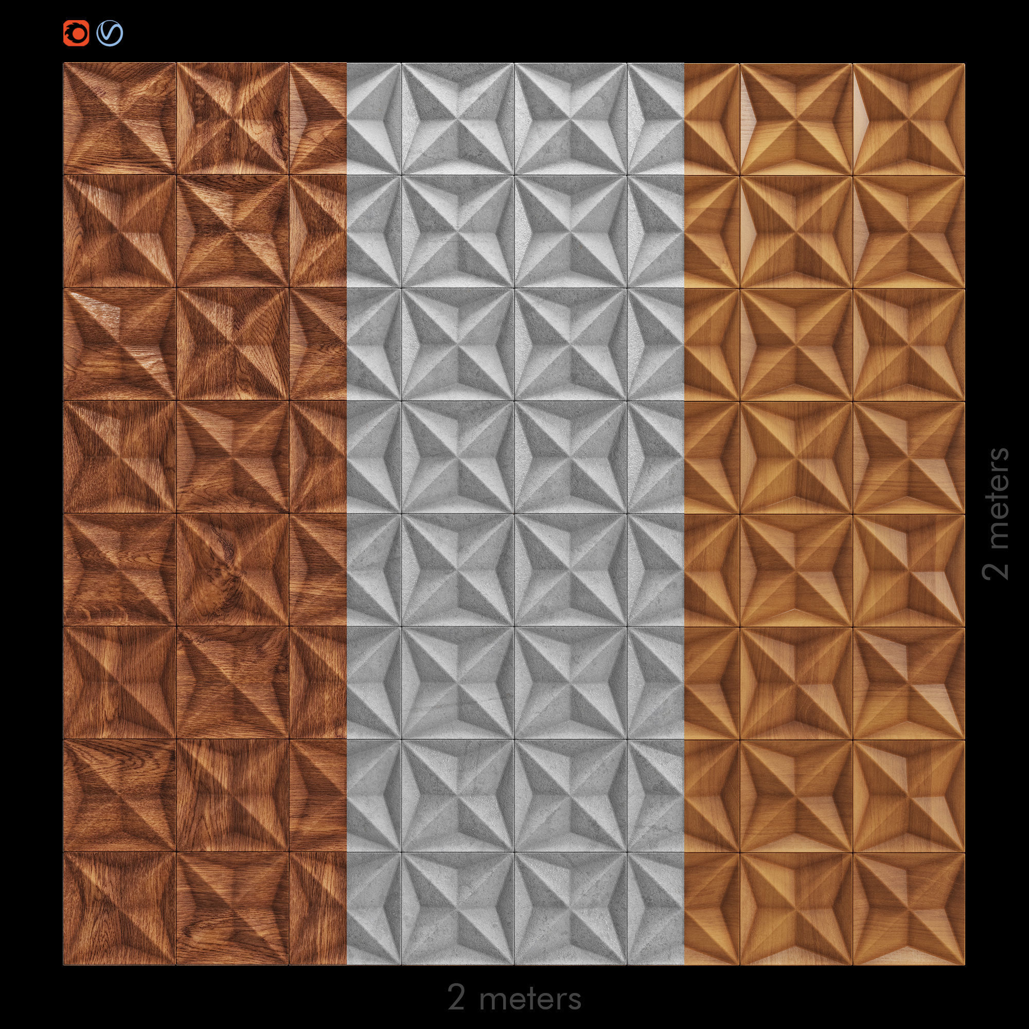 3D panel star 3D model | CGTrader