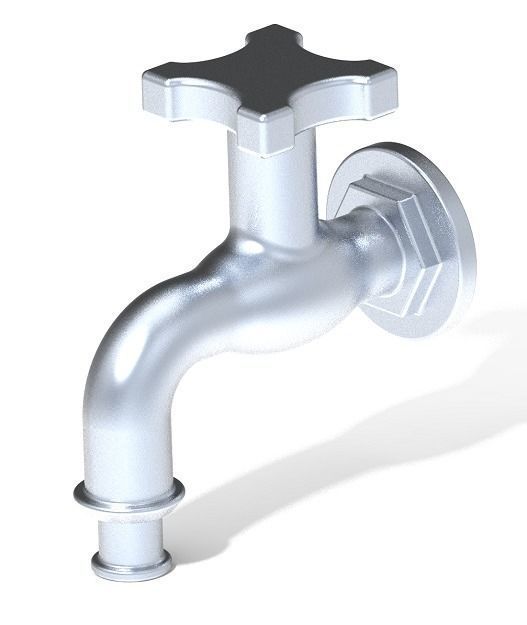 Modern Washing Machine Tap 3D model 3D printable | CGTrader