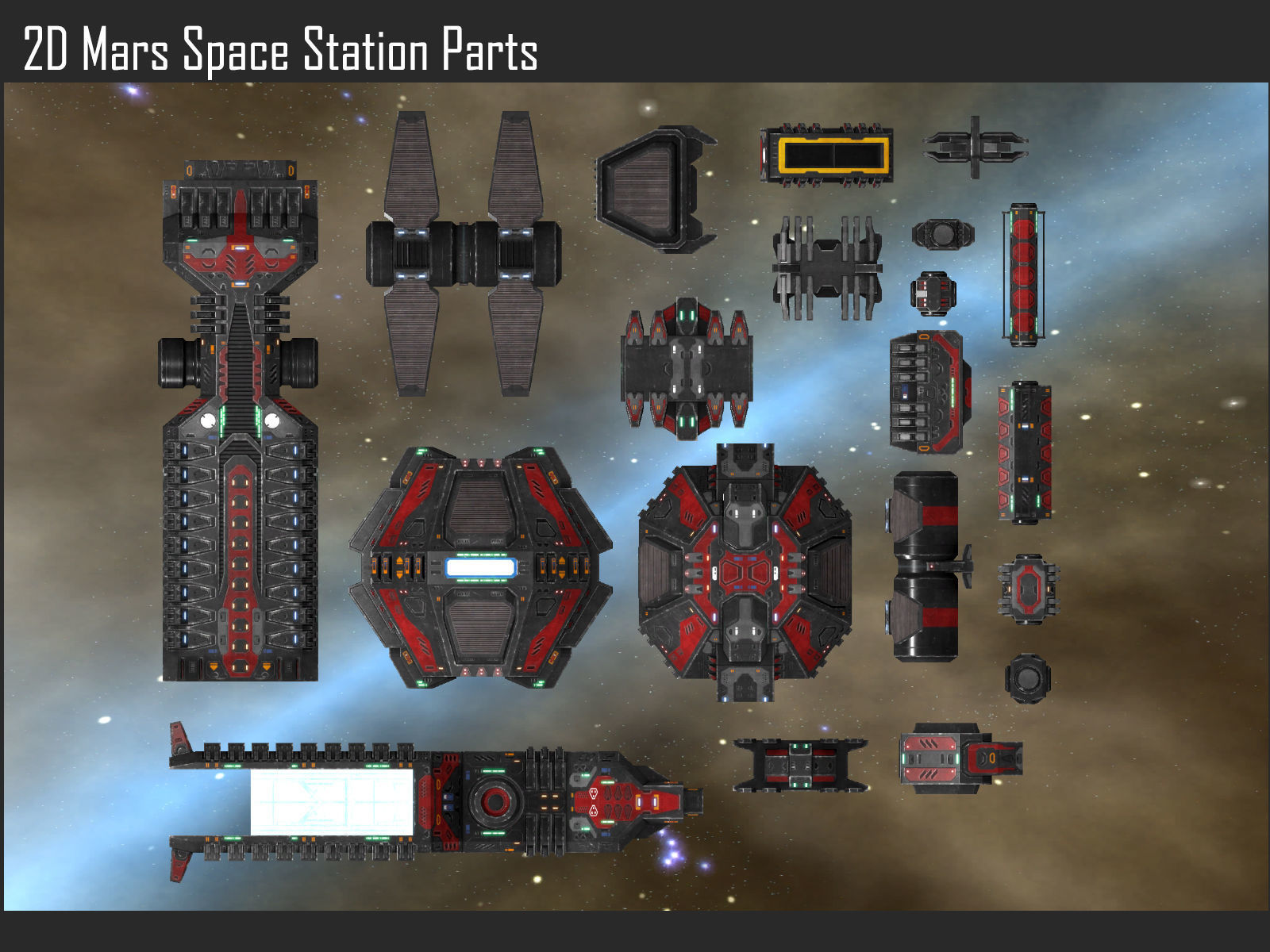 2D Mars Space Station Texture | CGTrader