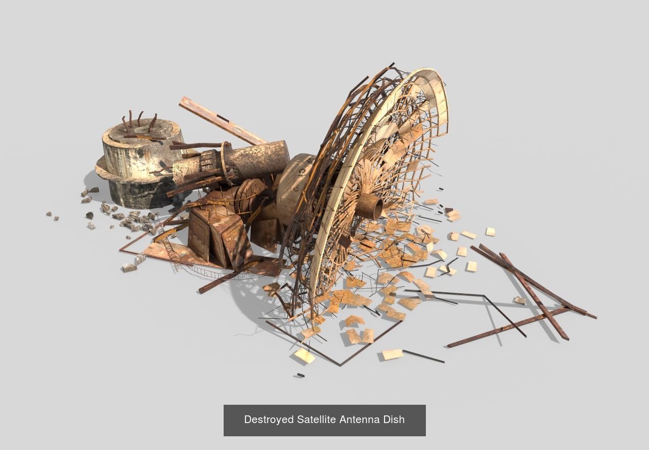 Set Of Post-Apocalyptic Objects 3D Model Collection | CGTrader