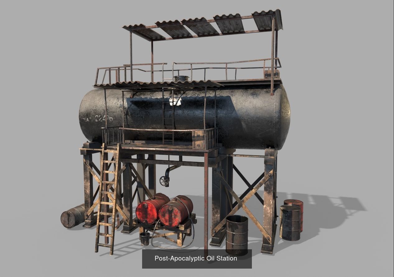 Set Of Post-Apocalyptic Objects 3D Model Collection | CGTrader