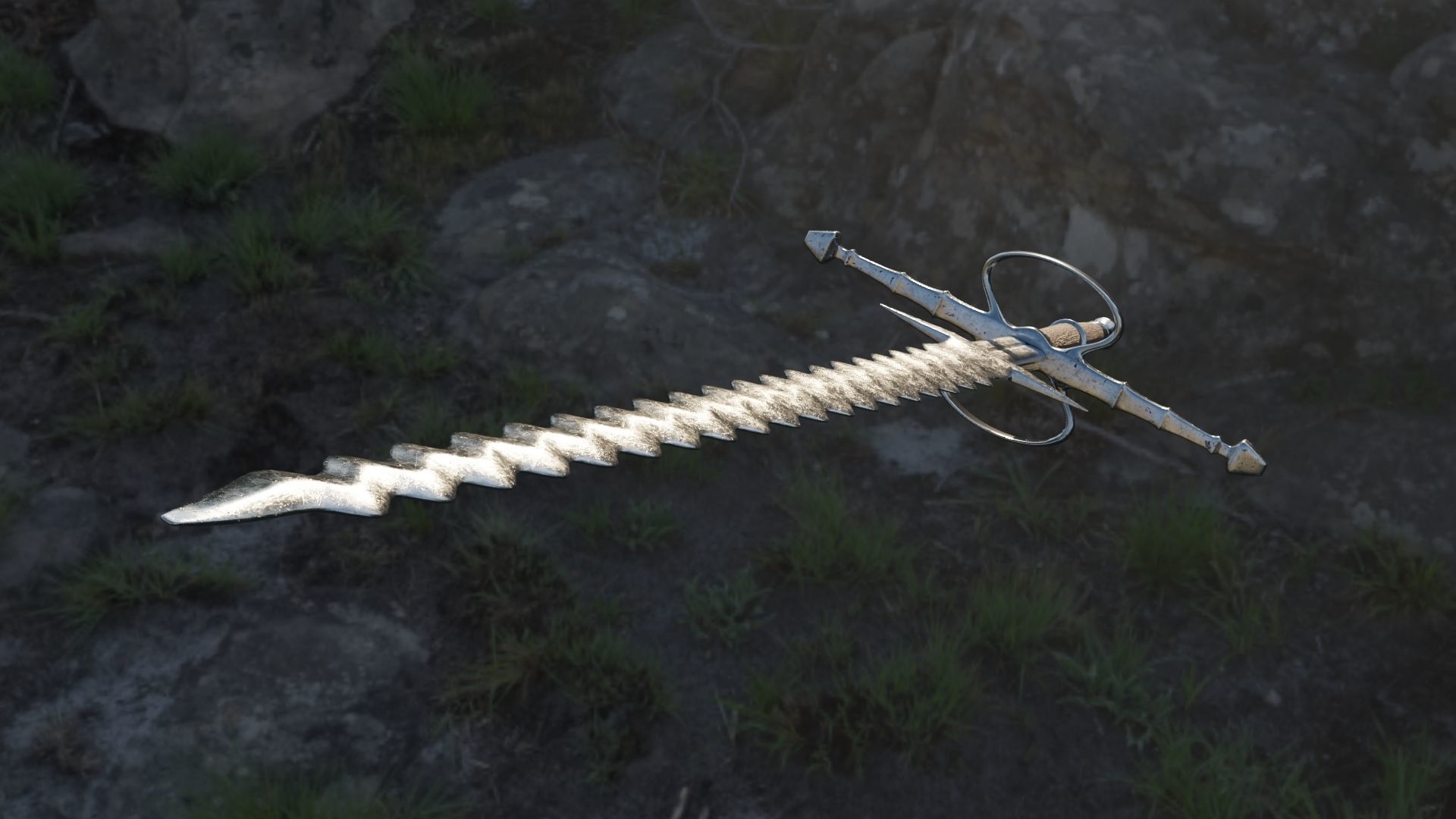 Flamberge Sword 3D model | CGTrader