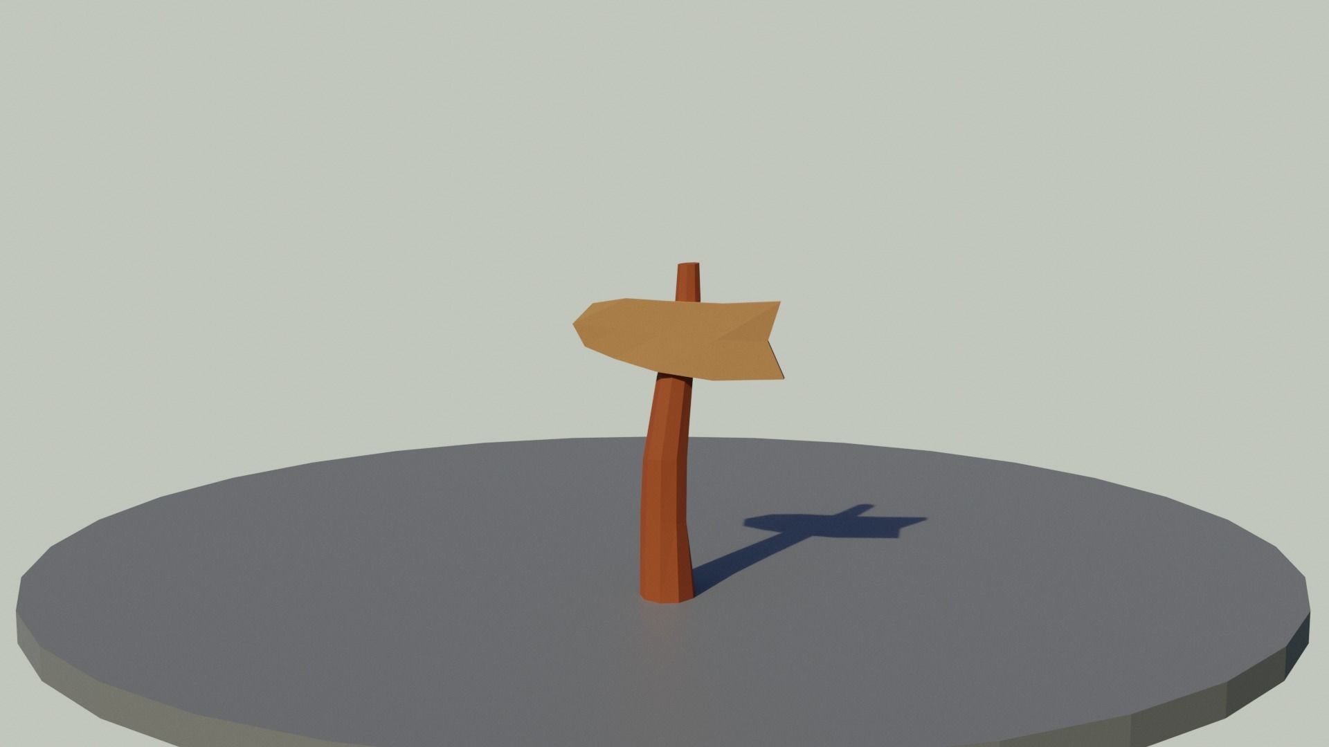 Low Poly Signpost directional sign free 3D model | CGTrader