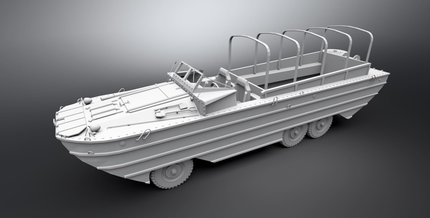 DUKW Articulated Scale model 3D model 3D printable | CGTrader