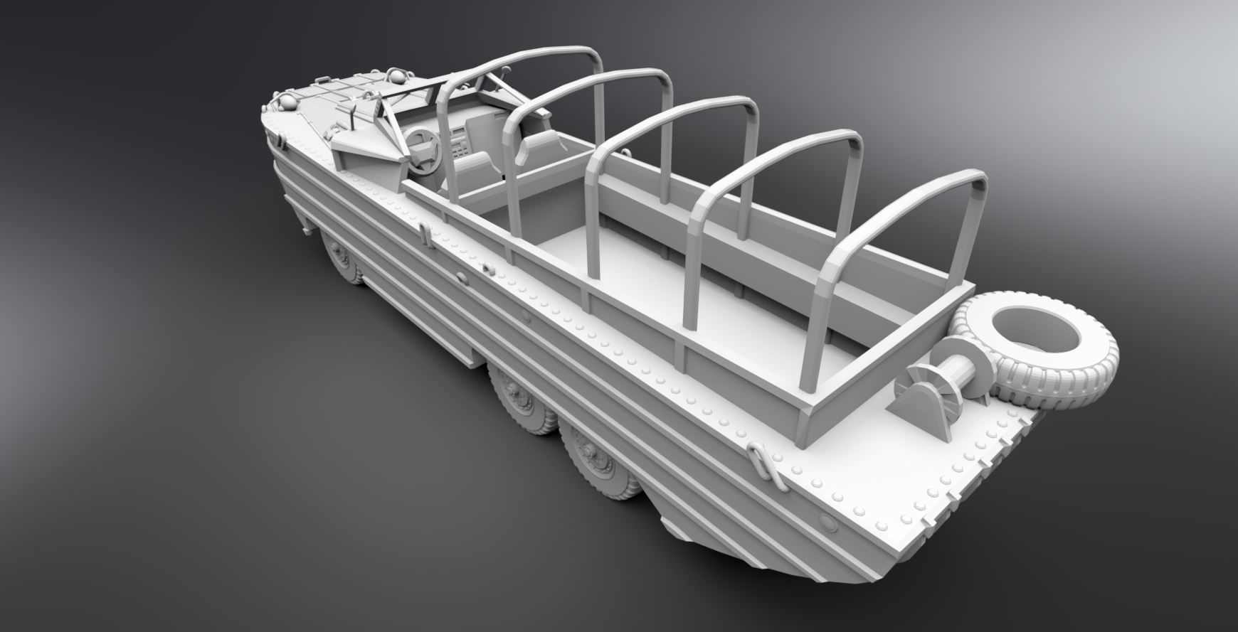 DUKW Scale model 3D model 3D printable | CGTrader