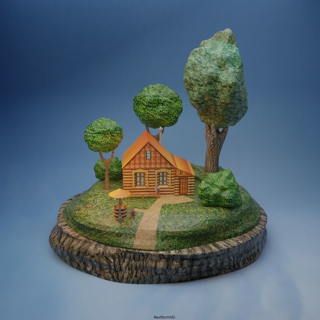Country house from childhood 3D model 3D printable | CGTrader
