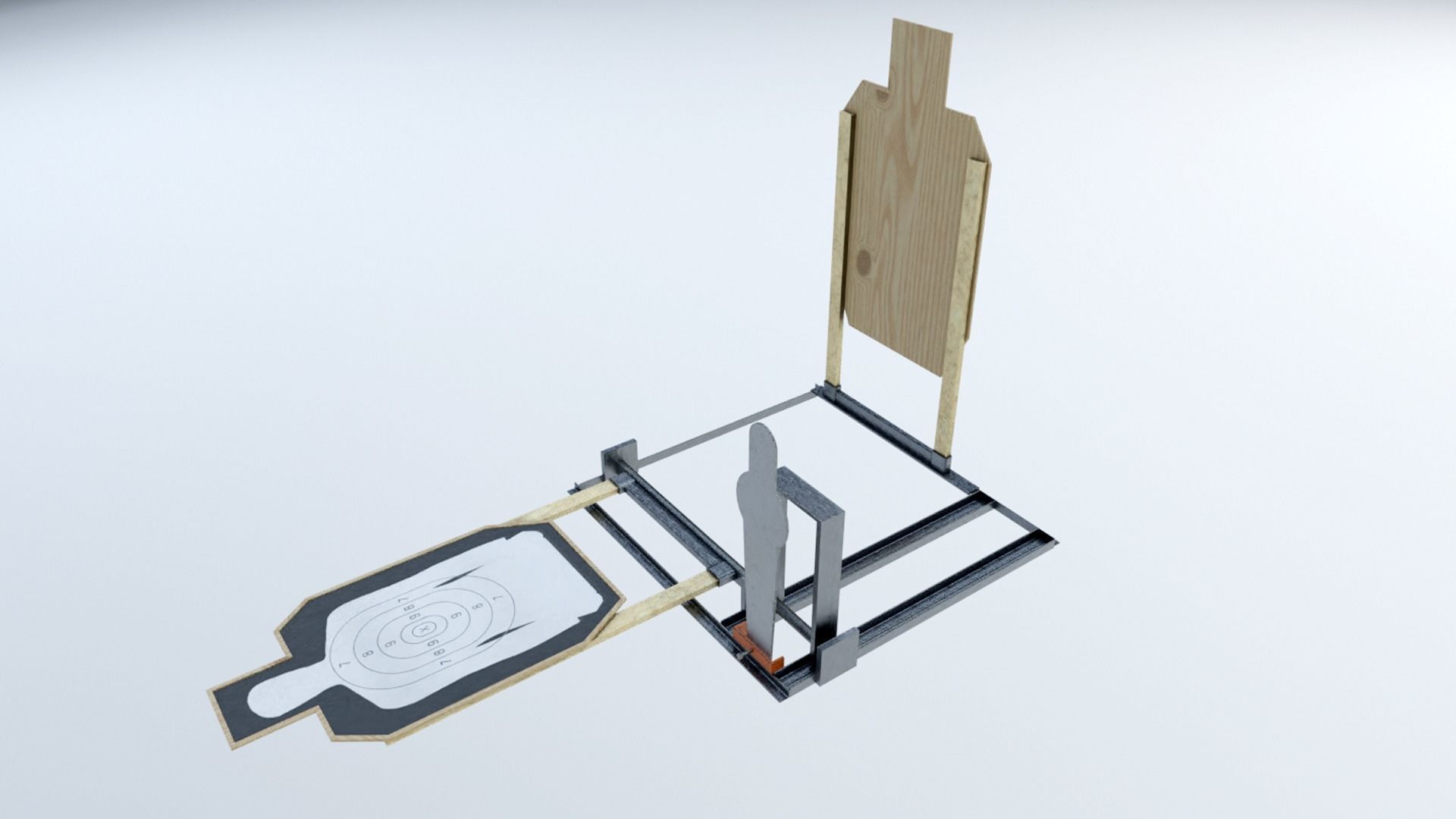 3D model Police Shooting Target VR / AR / low-poly | CGTrader