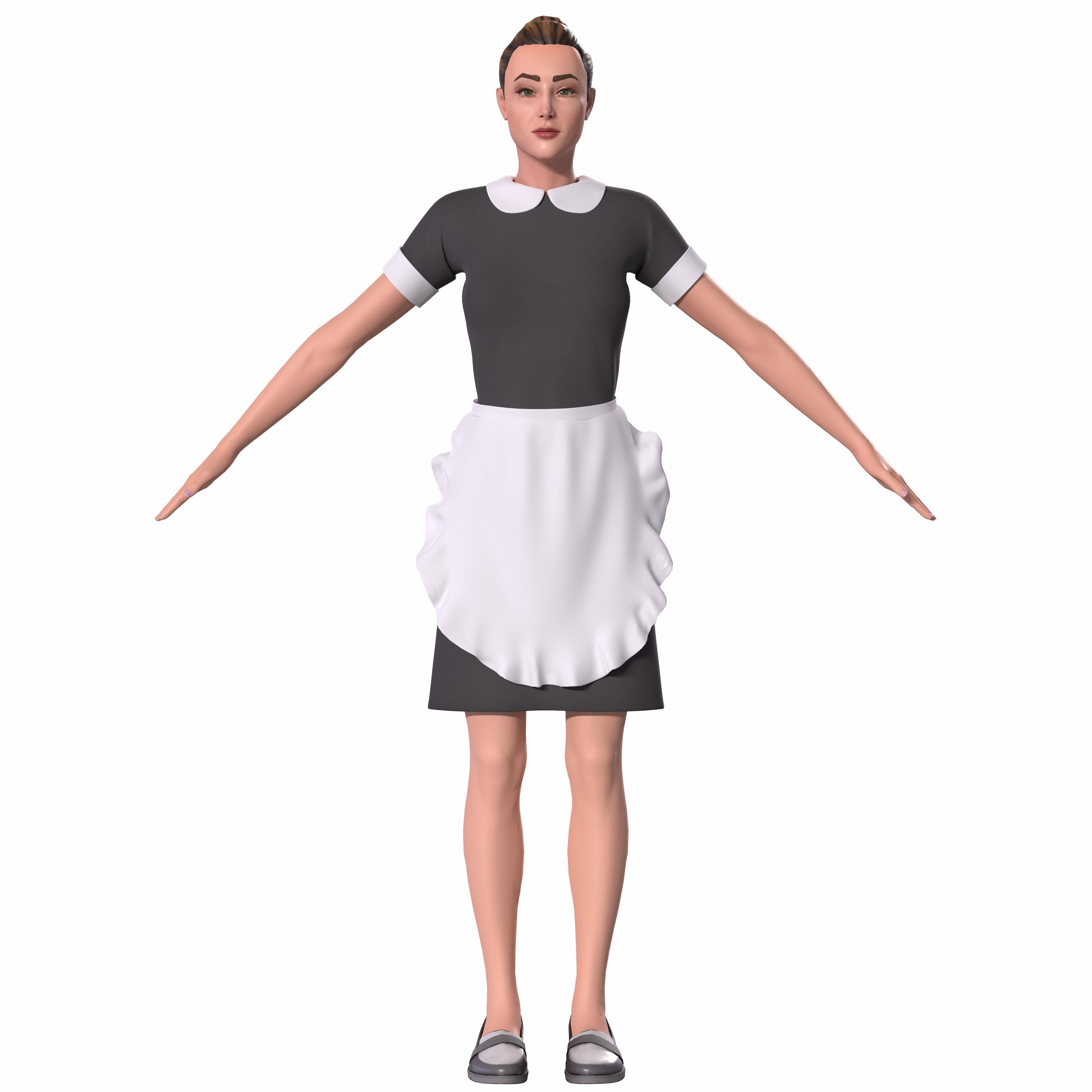 Housemaid maid free VR / AR / low-poly 3D model | CGTrader