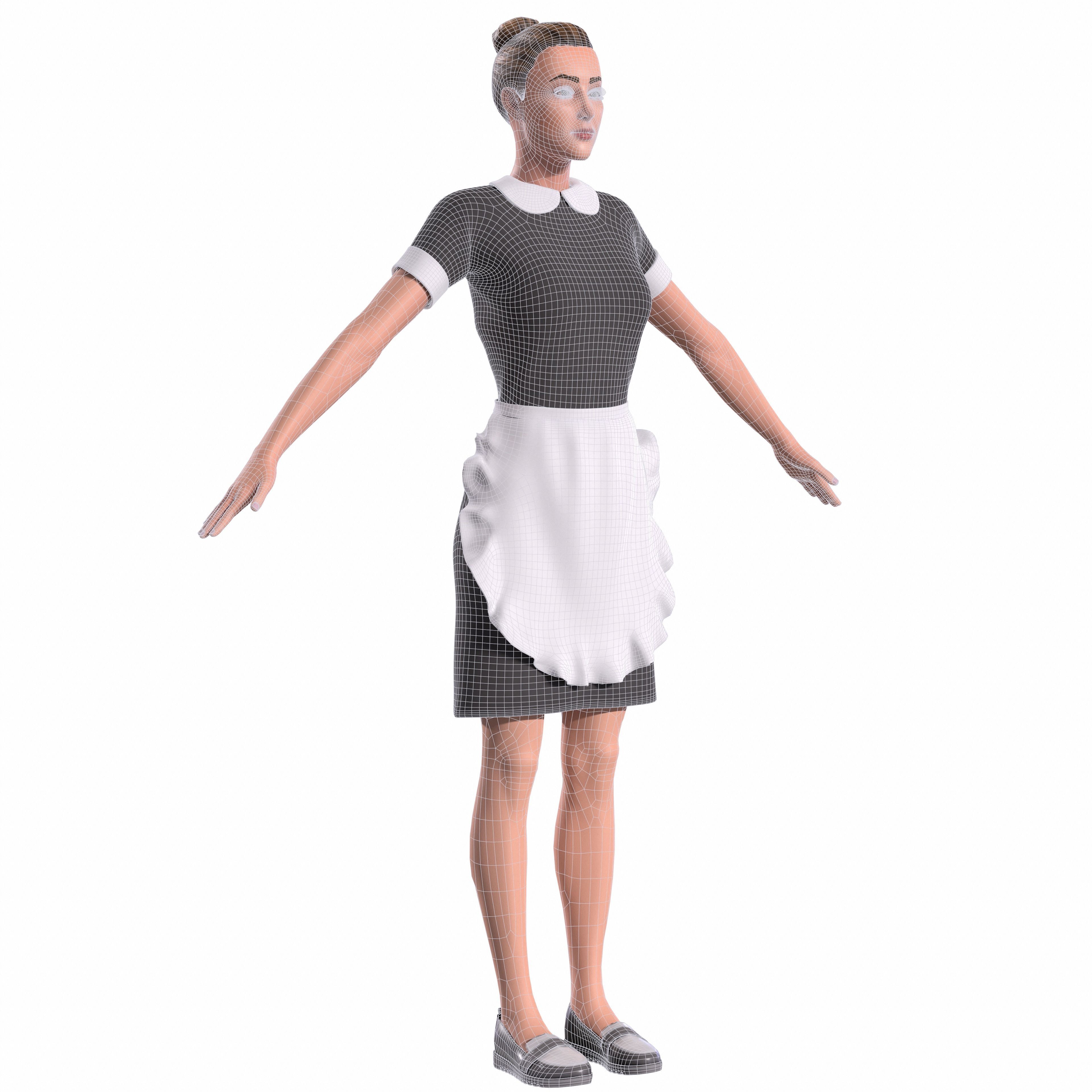 Housemaid maid free VR / AR / low-poly 3D model | CGTrader
