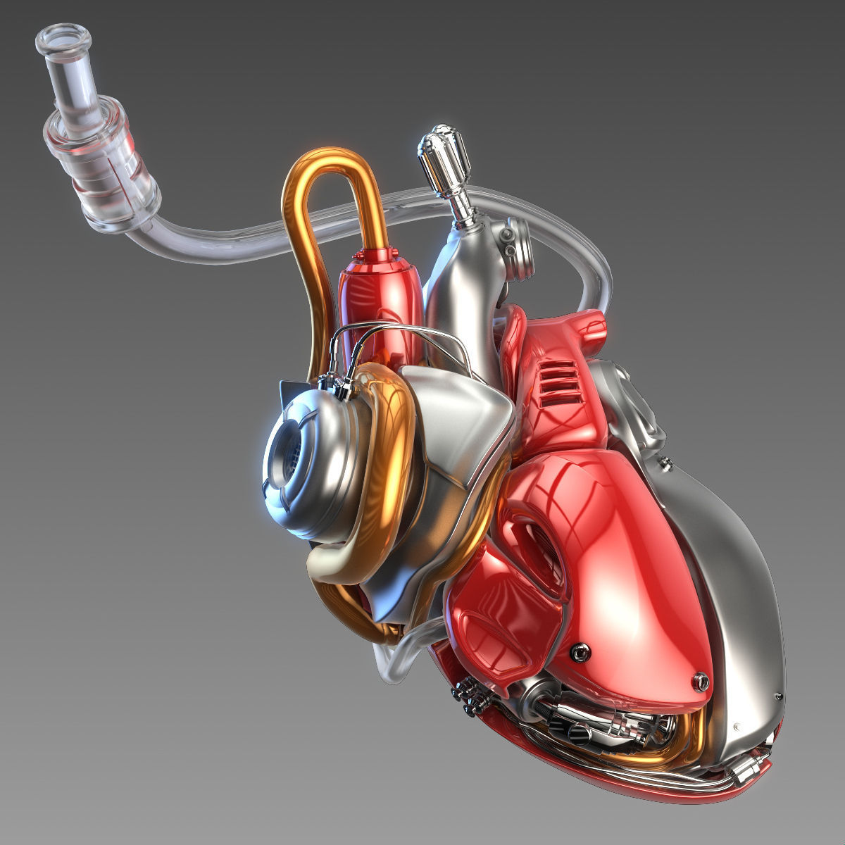 Artificial cyber heart 3D model | CGTrader