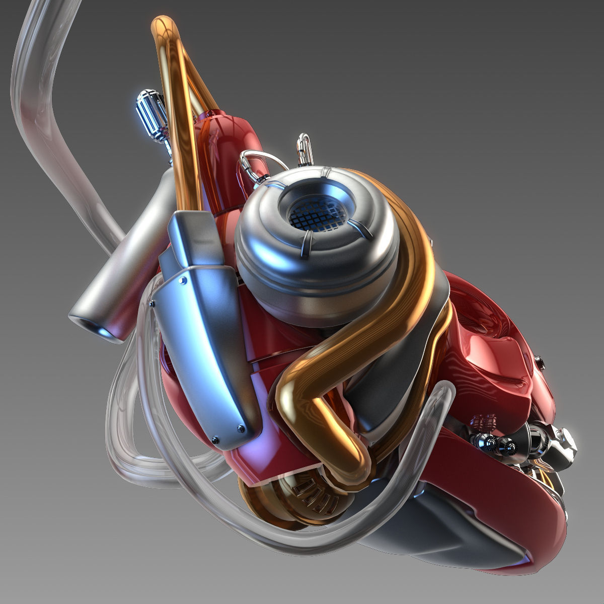 Artificial cyber heart 3D model | CGTrader