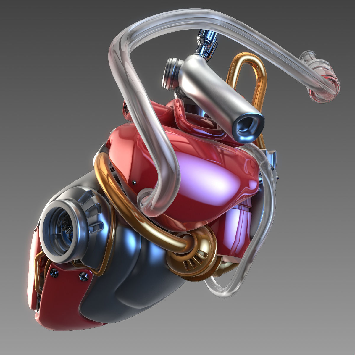 Artificial cyber heart 3D model | CGTrader