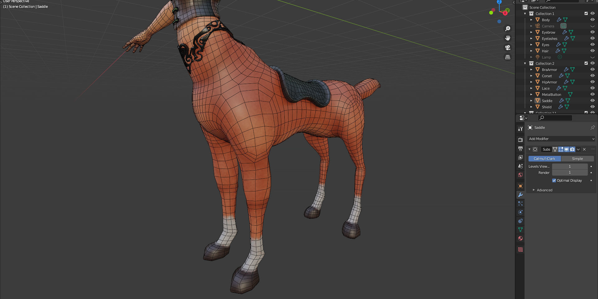 Stylized Creatures Centaur Lenna 3d Model Cgtrader