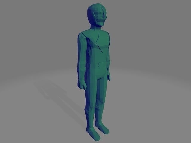 Power Ranger black Low Poly 3D model 3D printable | CGTrader