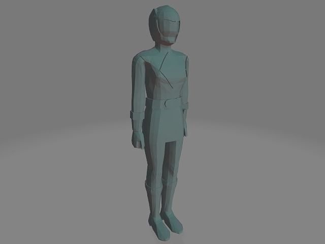 Power Ranger yellow Low Poly 3D model 3D printable | CGTrader