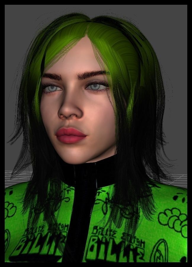 Billie Eilish 3D model rigged | CGTrader