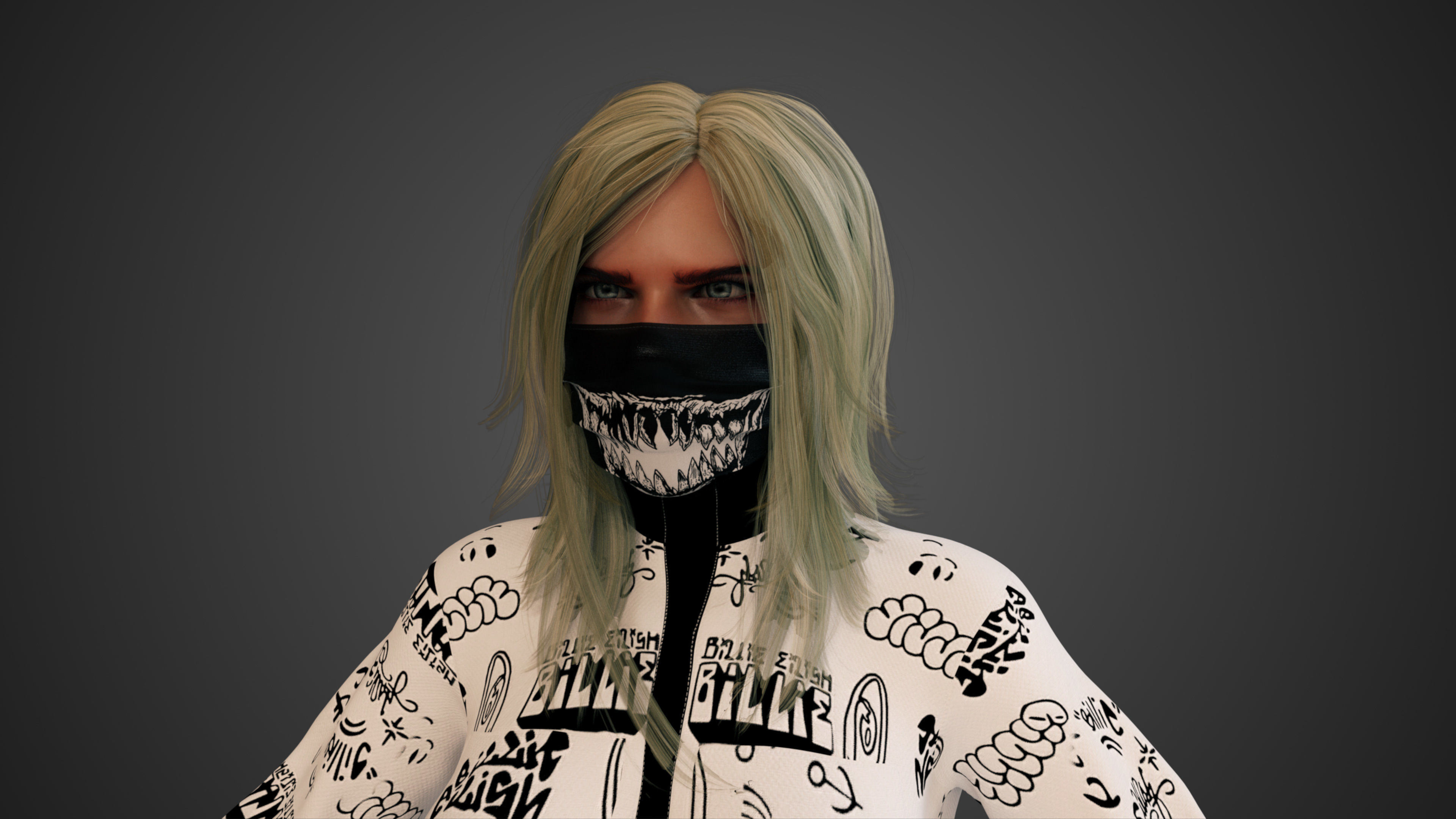 Billie Eilish 3D model rigged | CGTrader
