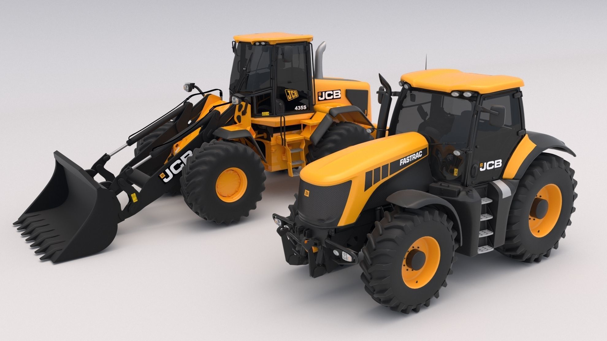 Collection Construction Equipment JCB 3D model | CGTrader