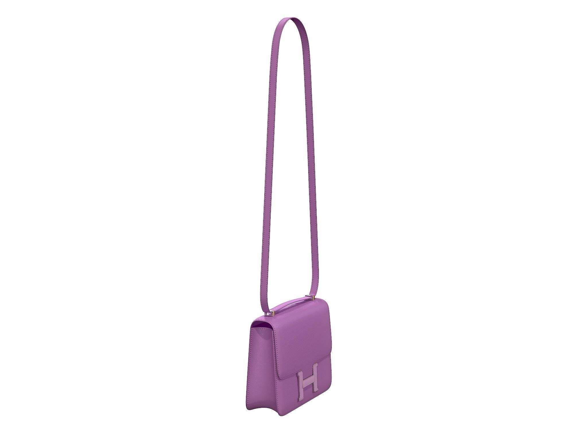 3D model Hermes Constance Bag Purple Velvet VR / AR / low-poly | CGTrader