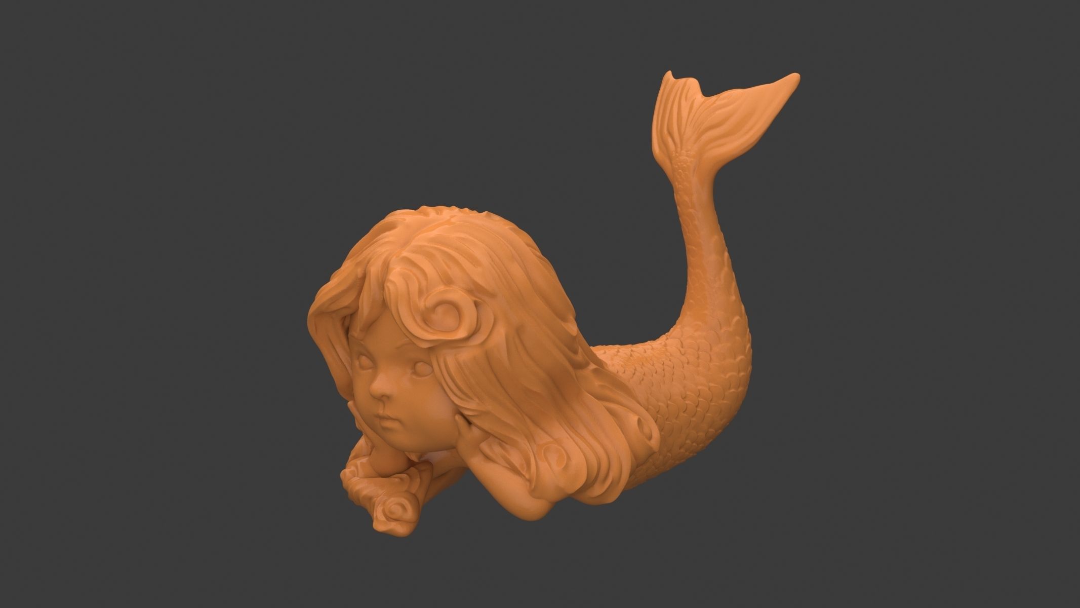 Mini Mermaid 3D model 3D printable | CGTrader