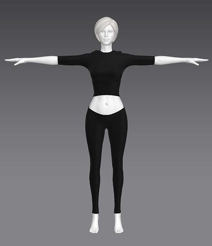 3D model Woman Clothing T-Pose 401 VR / AR / low-poly | CGTrader