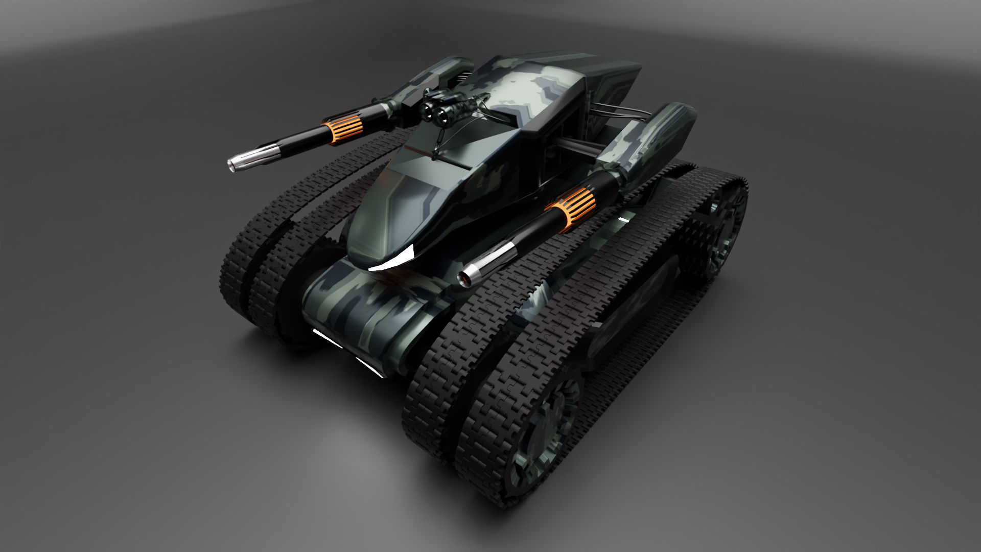 Cyber Tank 3D model animated | CGTrader