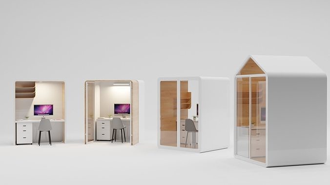 OFFICE WORK POD 3D model | CGTrader