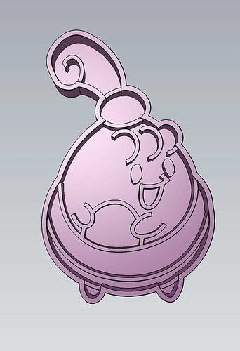 Pokemon Happiny Cookie Cutter Stamp Cake Decorating 3D model animated | CGTrader