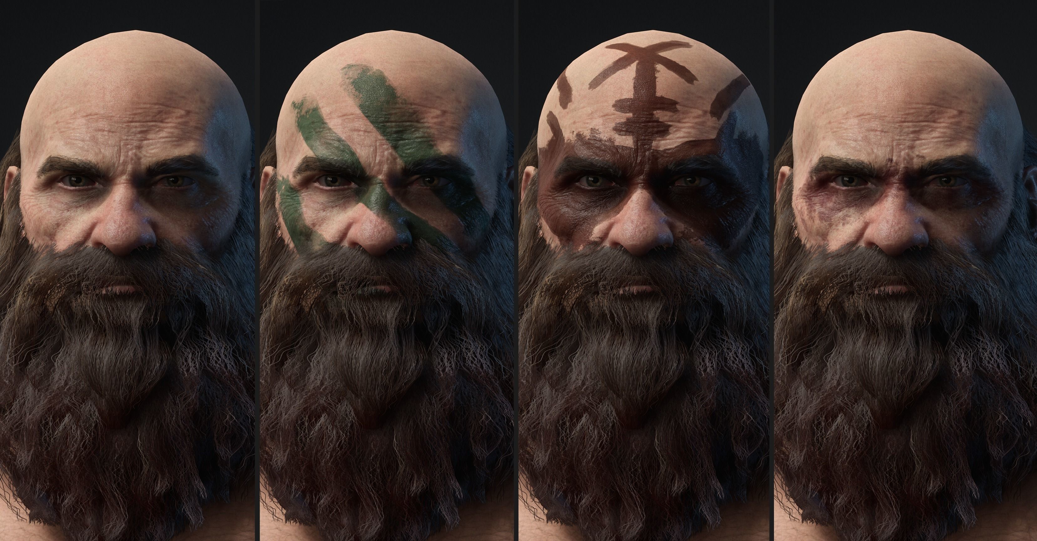 3D model Dwarf Game Ready Low-poly 3D model bearded man with beard VR ...