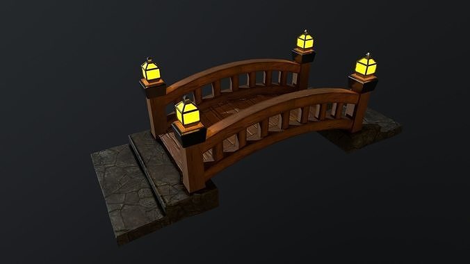 3D model Stylized Bridge VR / AR / low-poly | CGTrader