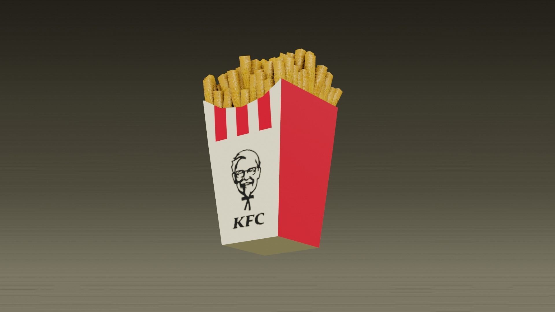 3D model KFC - Kentucky Fried Chicken - French fries - Low poly - 2021 ...