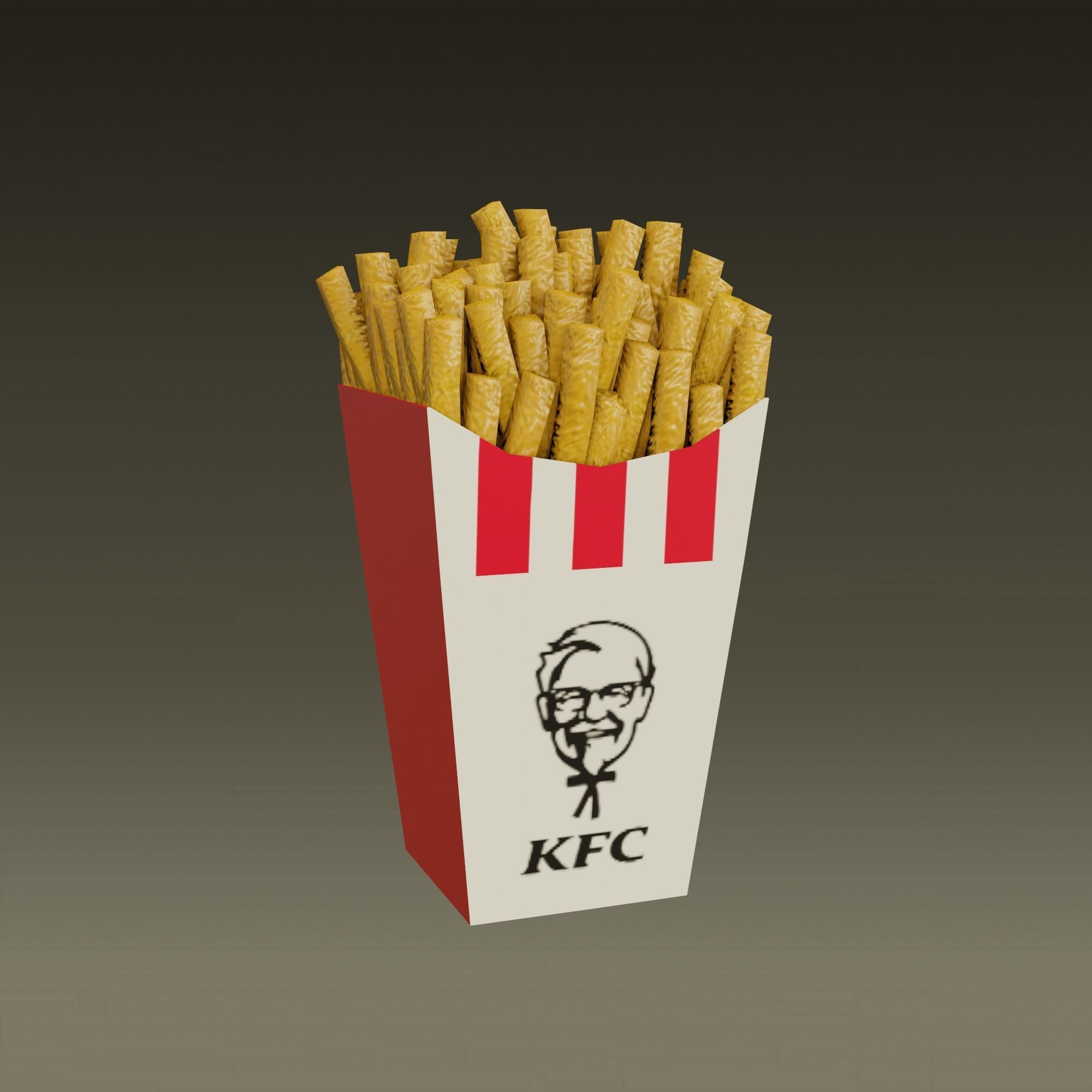 3D model KFC - Kentucky Fried Chicken - French fries - Low poly - 2021 ...
