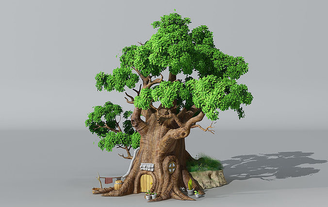 Cartoon tree 3D model | CGTrader