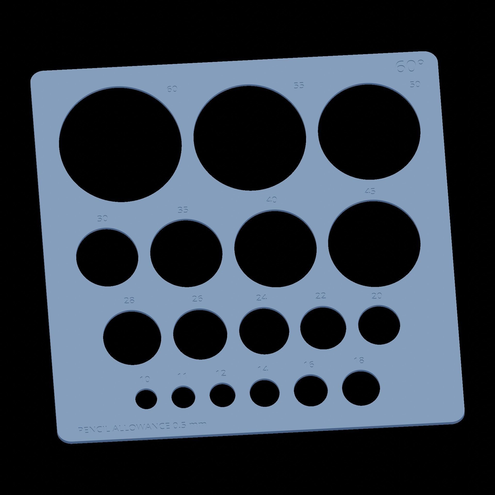 Ellipse Templates - Set of 4 free 3D model 3D printable | CGTrader