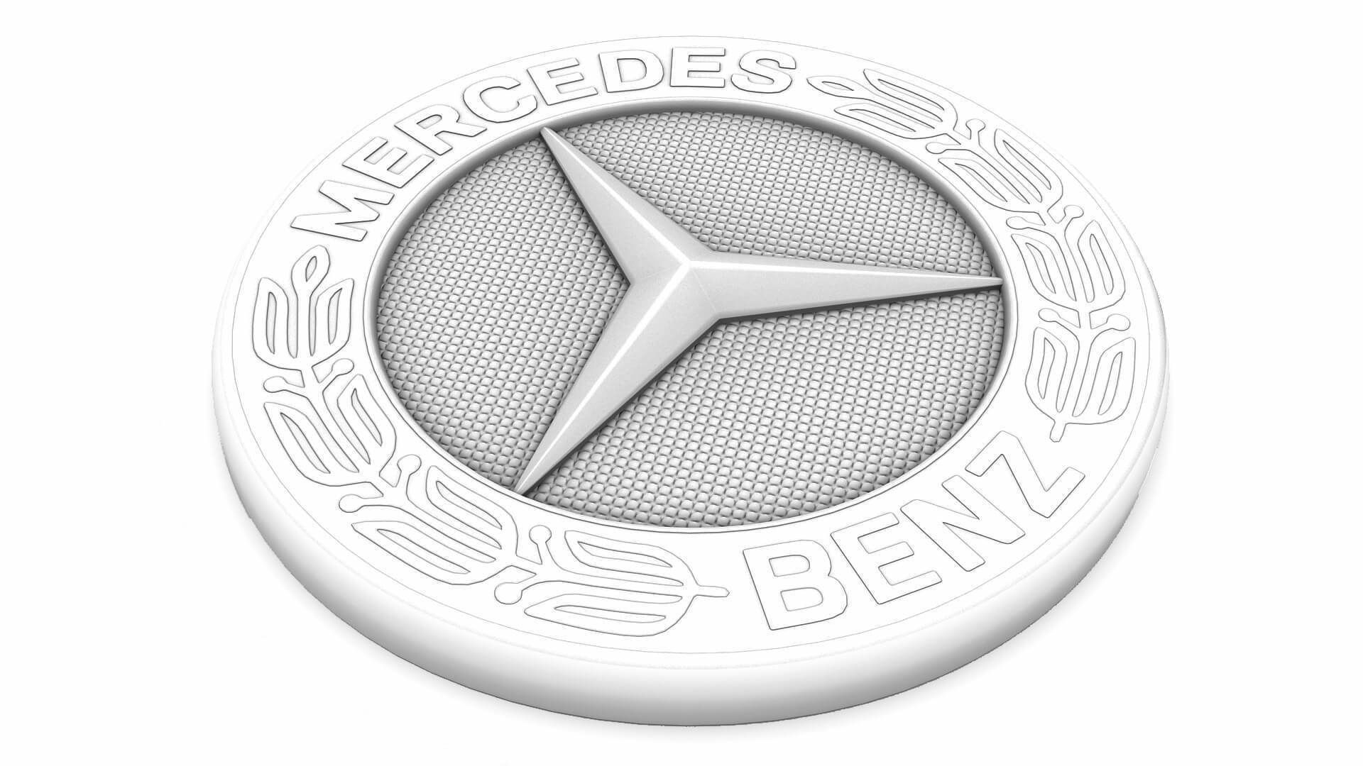 3D model Realistic Mercedes-Benz-Logo 3D Model logo of mercedes benz VR ...