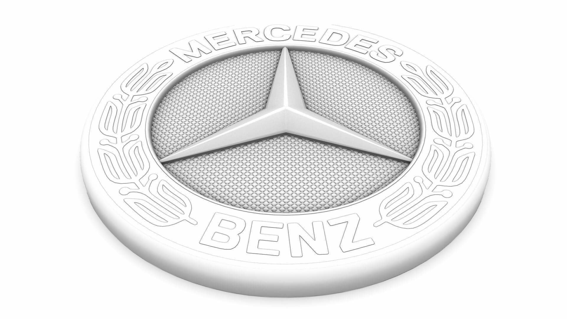 3D model Realistic Mercedes-Benz-Logo 3D Model logo of mercedes benz VR ...